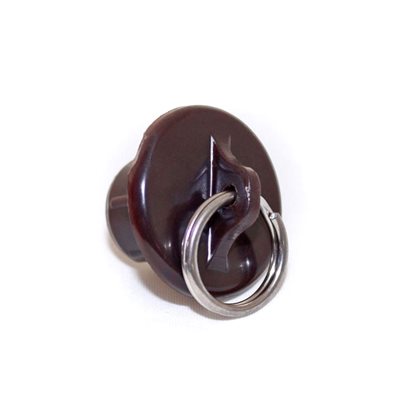 19mm Tube End Cap With Ring Brown
